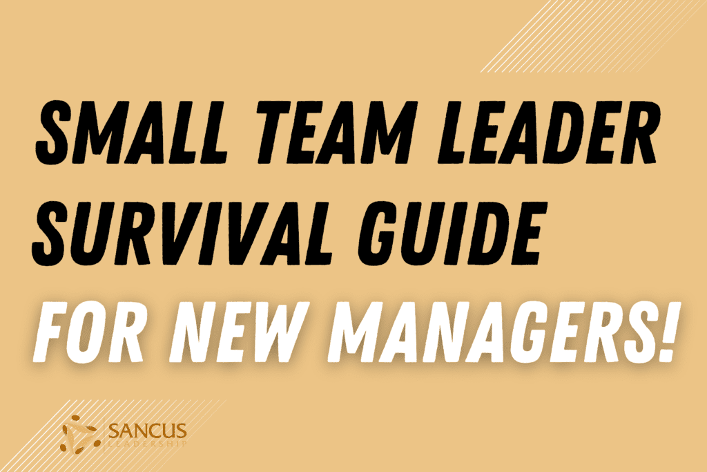 Small Team Leader Survival Guide! (For New Managers) – Sancus Leadership