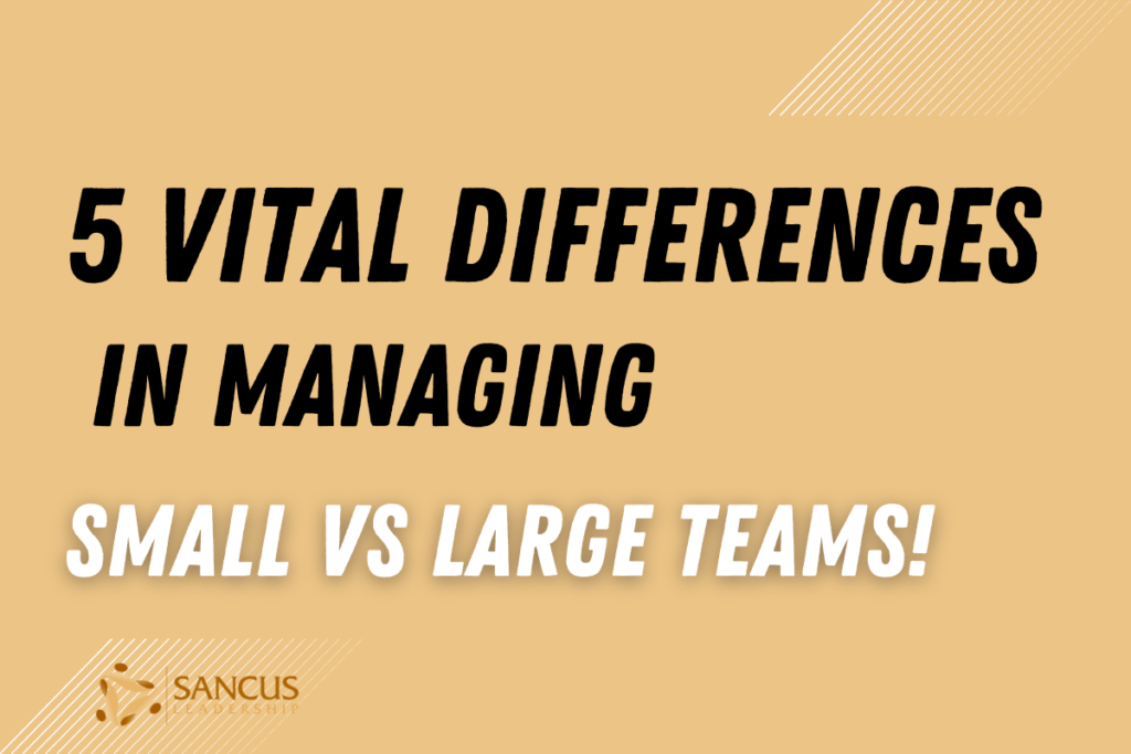 5 Vital Differences Managing Small vs. Large Teams! – Sancus Leadership